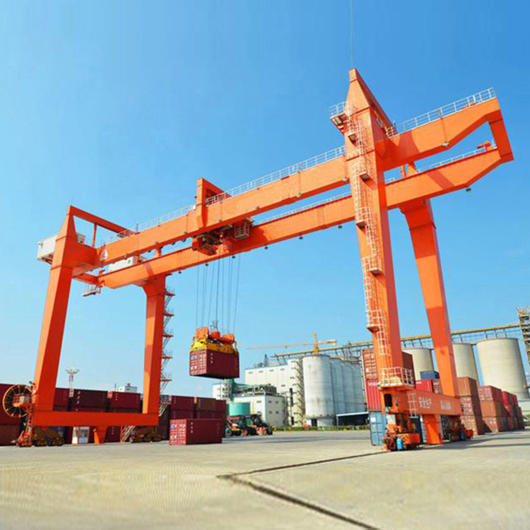 Port Yard Container Gantry Crane Double Girder Movable Rail Mounted 18 ...